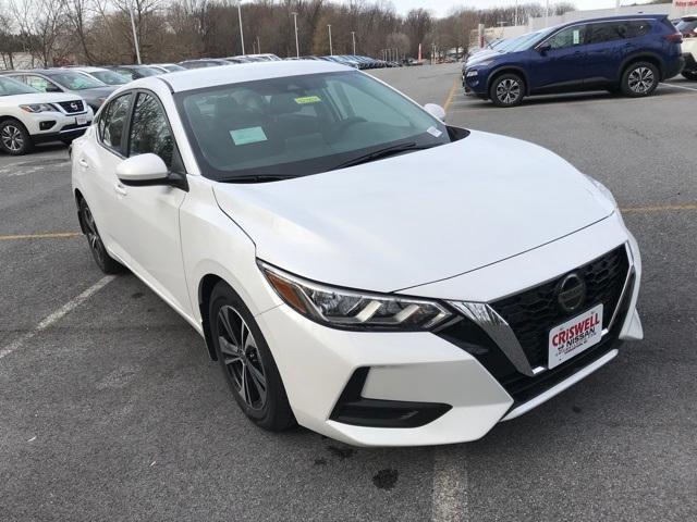 Aspen White 2021 Nissan Sentra SV CVT for Sale at Criswell Auto ...